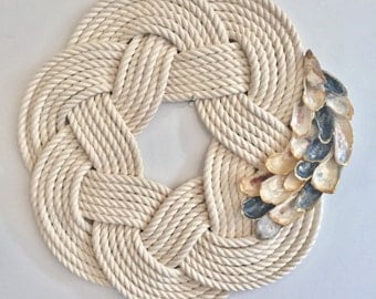 Oyster shell wreath | Etsy