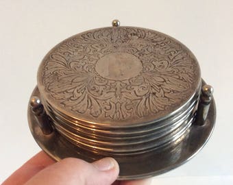 Silver plate coaster | Etsy