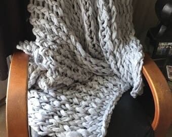 Chunky Knit Throw Blanket Pattern Arm Knitting