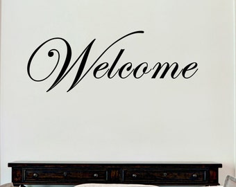 Welcome wall decal | Etsy