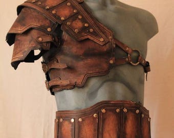 Leather gorget | Etsy