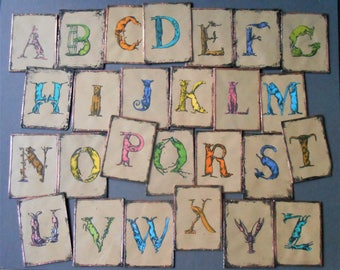 Illuminated alphabet | Etsy