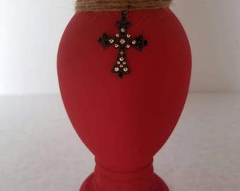 Vase with cross | Etsy