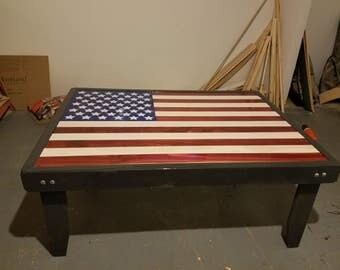 American flag coffee table