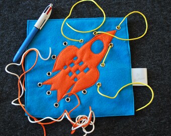 Football lacing card football sewing card educational