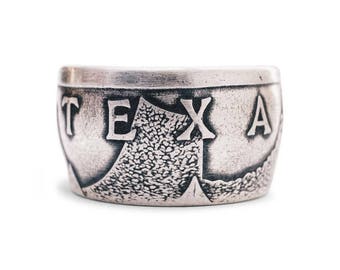 Texas coin ring | Etsy