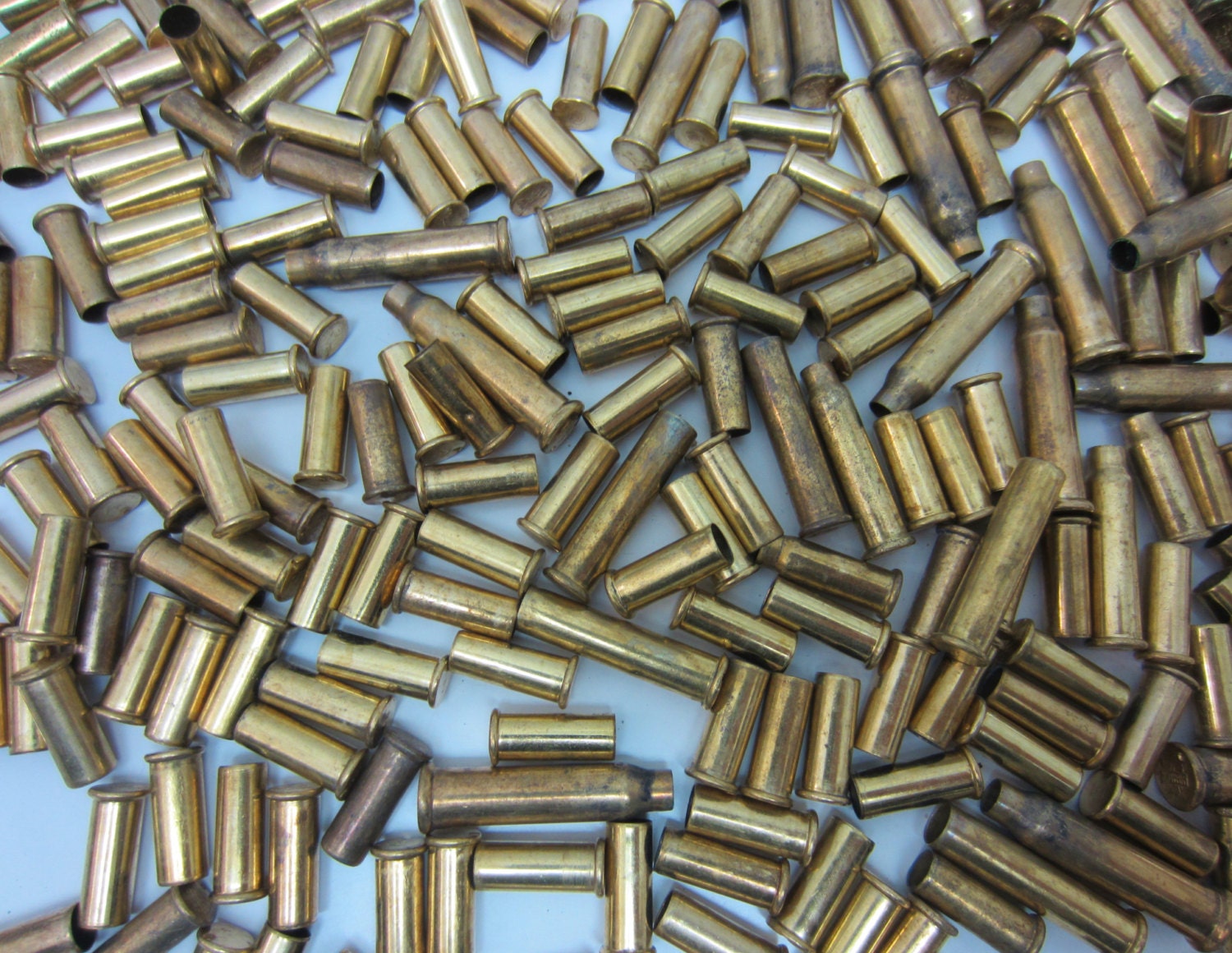 Mixed Lot of 22 Rimfire Nickel Brass Bullet Shell Casings Gold Tone .22 ...