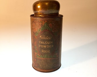 Talcum powder tin | Etsy