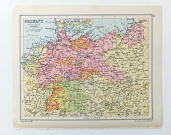 Vintage germany map | Etsy
