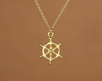 Ship wheel charm | Etsy