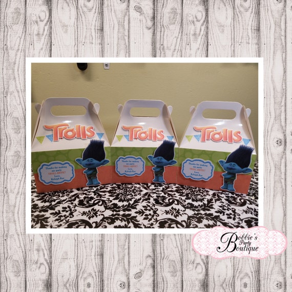Trolls party favor box Trolls gable box 10 Trolls party
