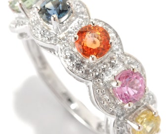 Orange sapphire ring | Etsy