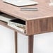 Modern Walnut Desk with Open Cubbies Mid Century by Habitables