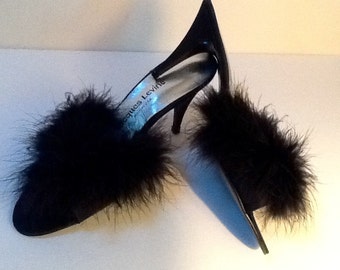 Marabou slippers | Etsy