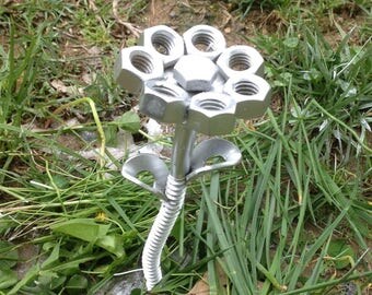 Metal flower art | Etsy