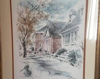 Colonial wall art | Etsy