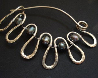 Wire wrap shawl pin | Etsy