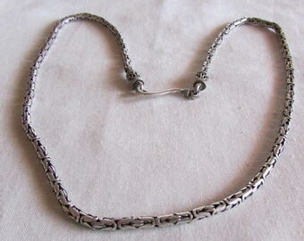 Sterling Silver Heavy Byzantine Chain 24