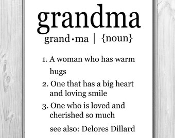 Grandma definition | Etsy