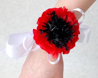 Poppy corsage | Etsy