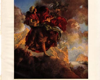 Maxfield Parrish Print 'Boboli Garden' Florence