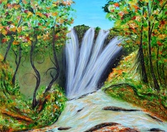 Waterfall artwork | Etsy