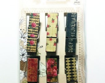 Items similar to Gold Glitter Wood Clips / Clothespins - Set of 12 on Etsy