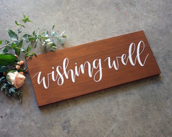 Wishing well sign | Etsy