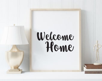 Welcome home print | Etsy