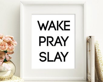 Wake pray slay | Etsy