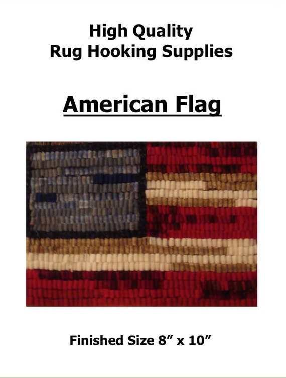 Items similar to American Flag 8 x 10" Primitive Rug Hooking Pattern on ...