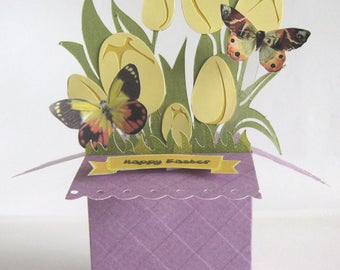 Easter pop up card | Etsy