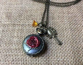 Flower pocket watch | Etsy