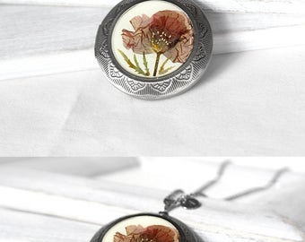 Real flower necklace | Etsy