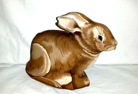 Vintage Stuffed Rabbit PillowBunny Throw PillowBunny