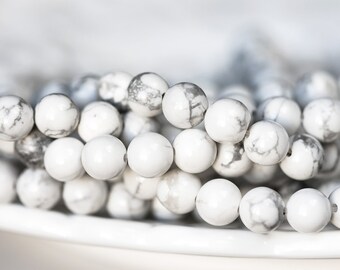 howlite white beads white stone beads white gemstone bead