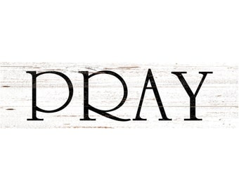 Pray sign | Etsy