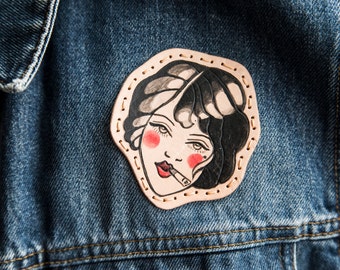 Pin up girl patch | Etsy