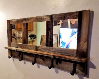 Mirror coat rack | Etsy