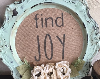 Joy metal sign | Etsy