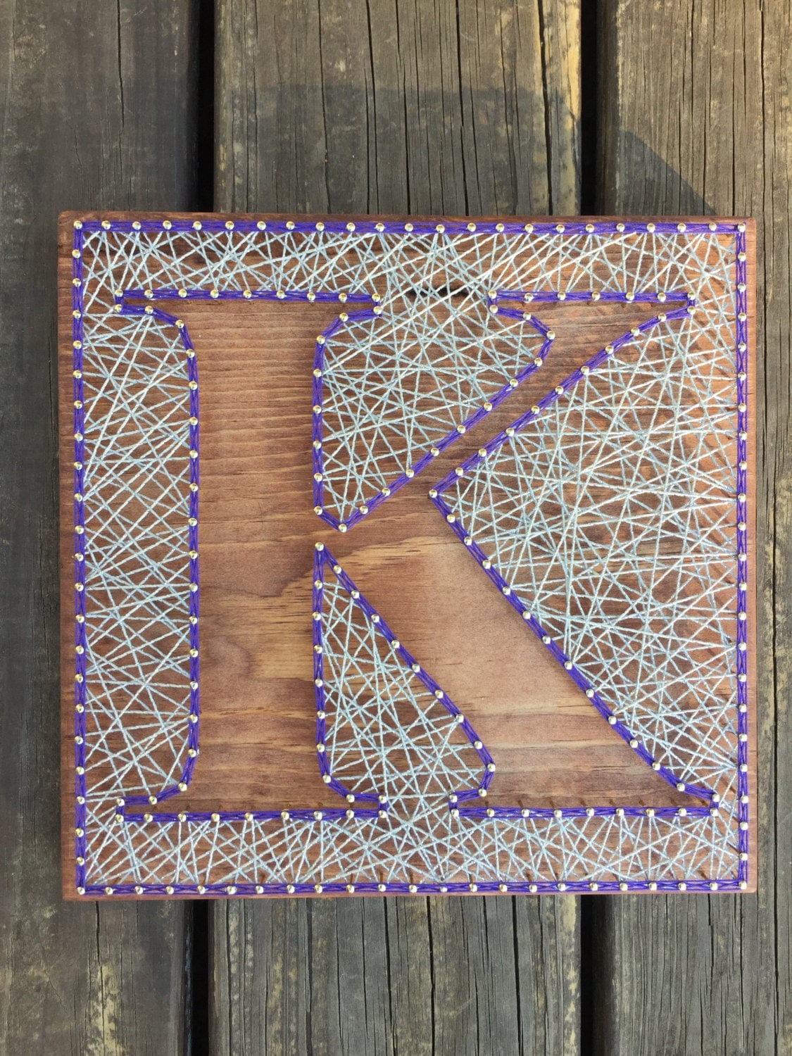 Custom Letter Art Inverse String Art Inverse Letter Art