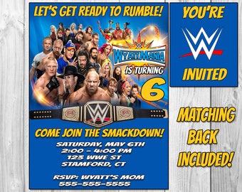 Wrestling birthday | Etsy