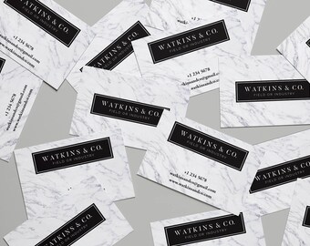Marble business card | Etsy
