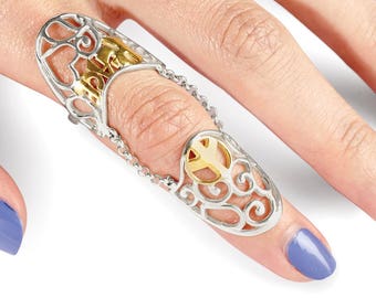 Full finger ring | Etsy