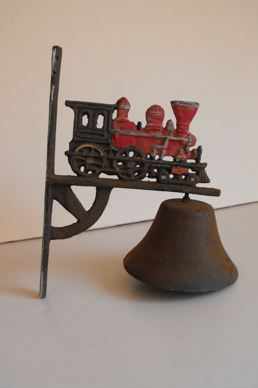 Cast Iron Bell with Train 692