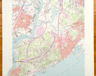 Staten island map | Etsy