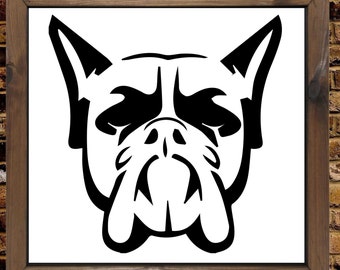 Boxer dog stencil | Etsy