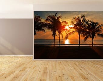 Palm tree wallpaper | Etsy