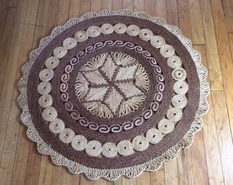 Crochet jute rug | Etsy