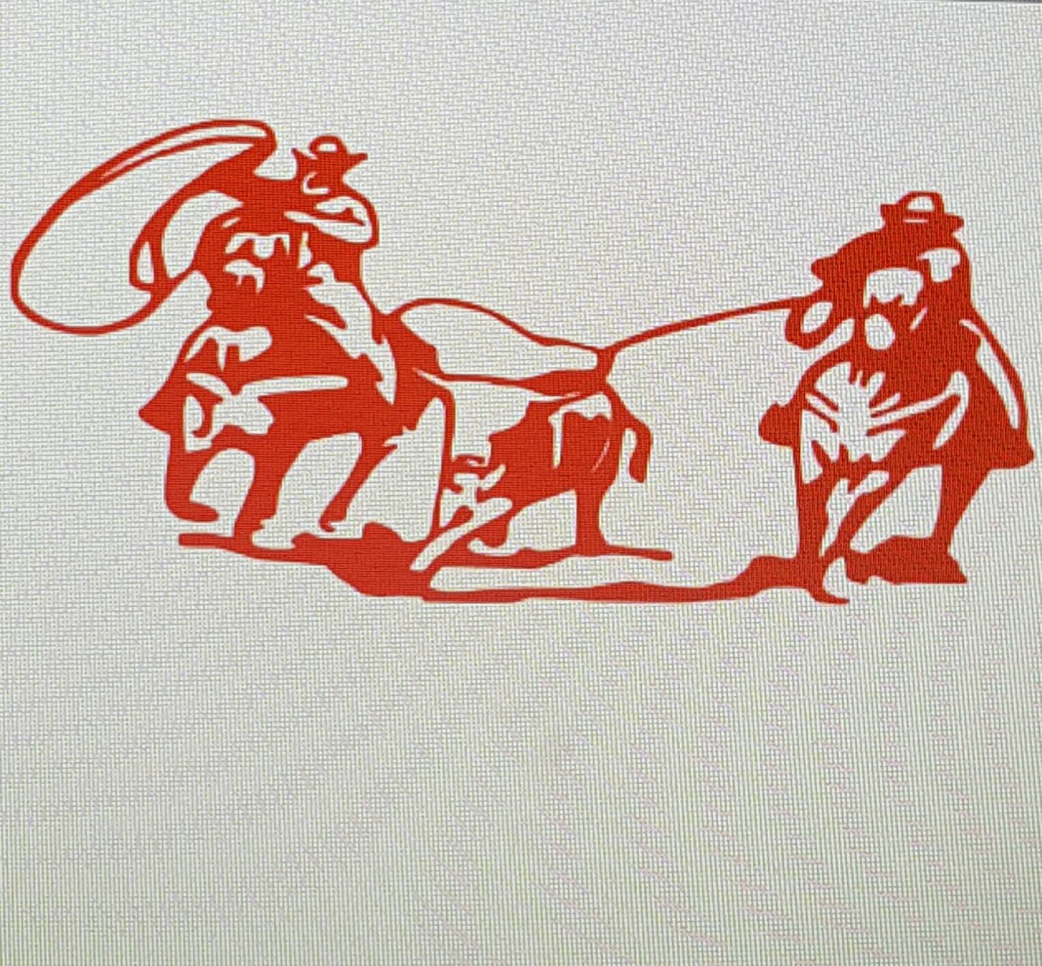 Rodeo Team Roping Decal Team Roping Car Decals Team Roping